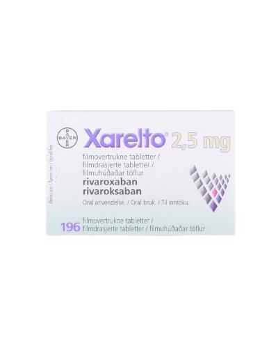 Xarelto 2,5 mg filmdrasjerte tabletter 196 stk - Apotek 1