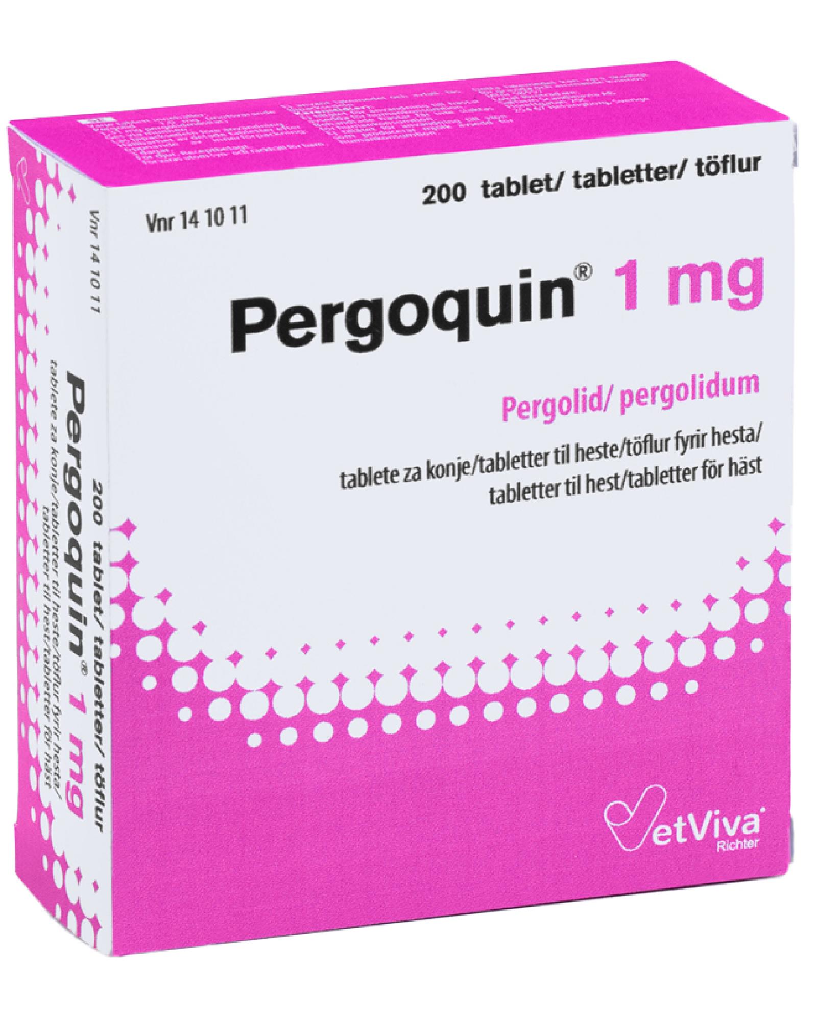 Pergoquin 1 mg tabletter til hest 200 stk - Apotek 1