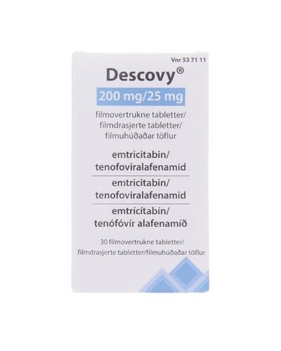 Descovy Tablett, filmdrasjert 200/25 mg 30 stk - Apotek 1