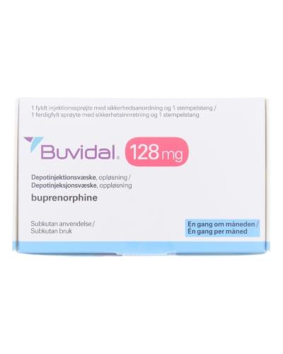Buvidal 128 mg depotinjeksjonsvæske, oppløsning ferdigfylt sprøyte 0,36 ...