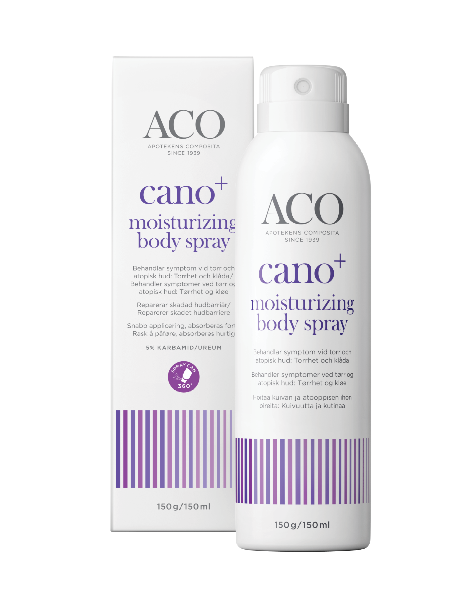 ACO Cano+ fuktighetsgivende kroppsspray 150 ml - Apotek 1