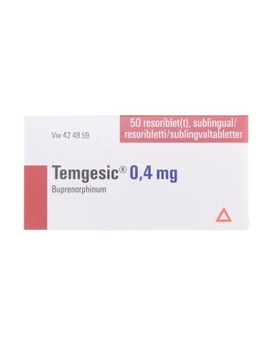Temgesic Sublingvaltablett 0,4 mg 50 stk - Apotek 1
