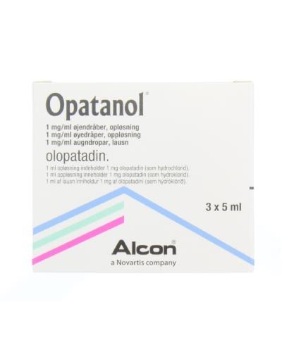 Opatanol Øyedråper, oppløsning 1 mg/ml 3x5 ml - Apotek 1