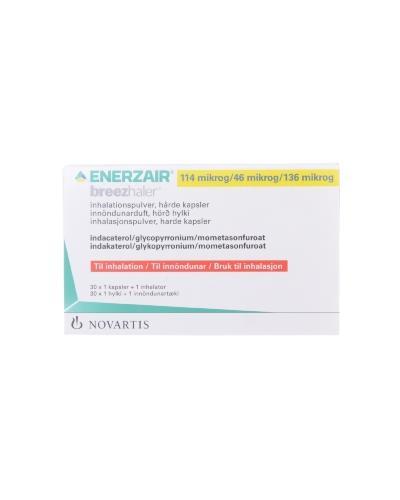 Enerzair Breezhaler inhalasjonspulver, hard kapsel endoseblisterpakning ...