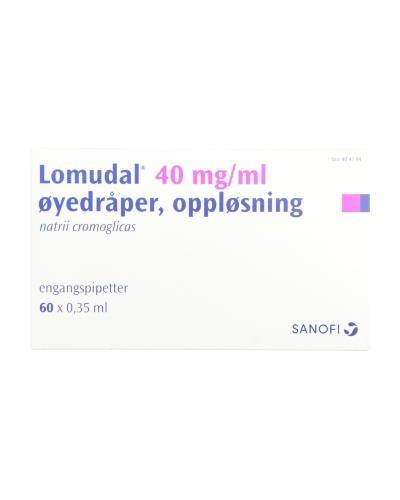 Lomudal Øyedråper, oppløsning 40 mg/ml 60x0,35 ml - Apotek 1