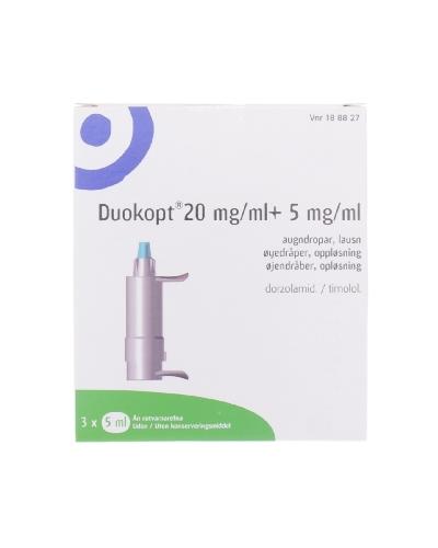 Duokopt Øyedråper, oppløsning 20mg/ml+5mg/ml 3x5 ml - Apotek 1