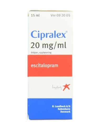 Cipralex Dråper, oppløsning 20 mg/ml 15 ml - Apotek 1