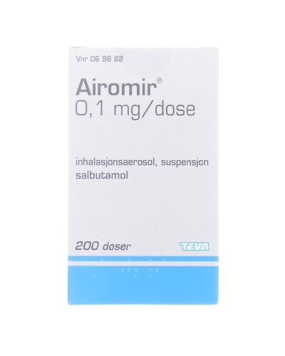 Airomir Inhalasjonsaerosol, suspensjon 0,1 mg/dose 200 doser - Apotek 1