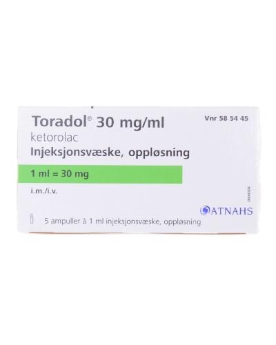 Toradol Injeksjonsvæske, oppløsning 30 mg/ml 5x1 ml - Apotek 1