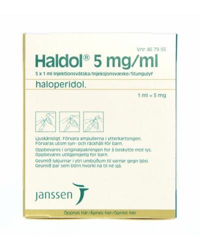 Haldol Injeksjonsvæske, oppløsning 5 mg/ml 5x1 ml - Apotek 1