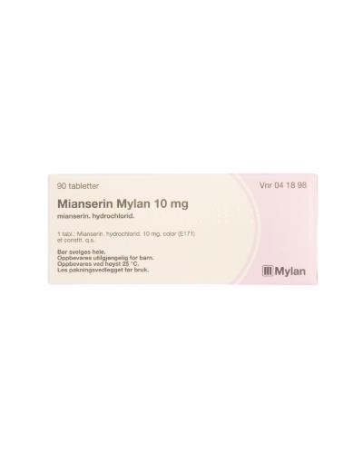 Mianserin Mylan 10 mg filmdrasjerte tabletter 90 stk - Apotek 1
