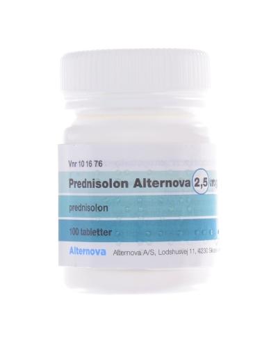 Prednisolon Alternova 2,5 mg tabletter 100 stk - Apotek 1