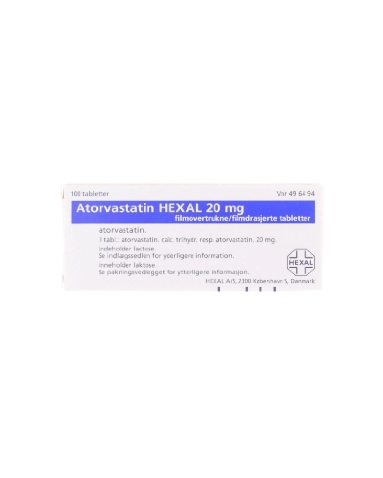 Atorvastatin hexal tab 20mg - Apotek 1