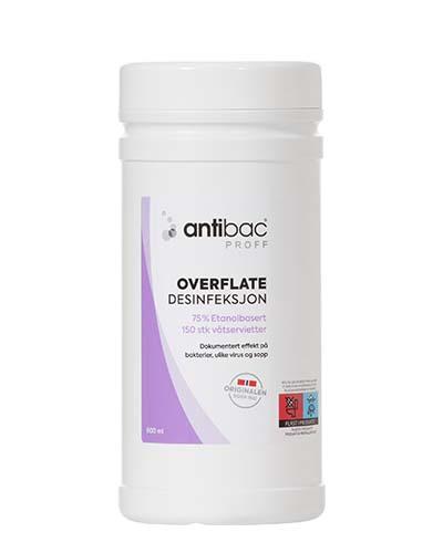 Antibac 75% desinfiserende våtservietter 150stk - Apotek 1