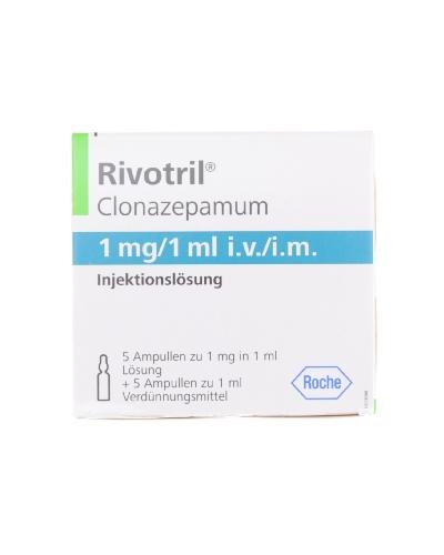 Rivotril 1mg/ml konsentrat til injeksjon 5x1 mlsett - Apotek 1
