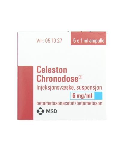 Celeston Chronodose Injeksjonsvæske, suspensjon 6 mg/ml 5x1 ml - Apotek 1