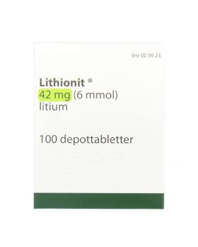 Lithionit Depottablett 42 mg 100 stk - Apotek 1