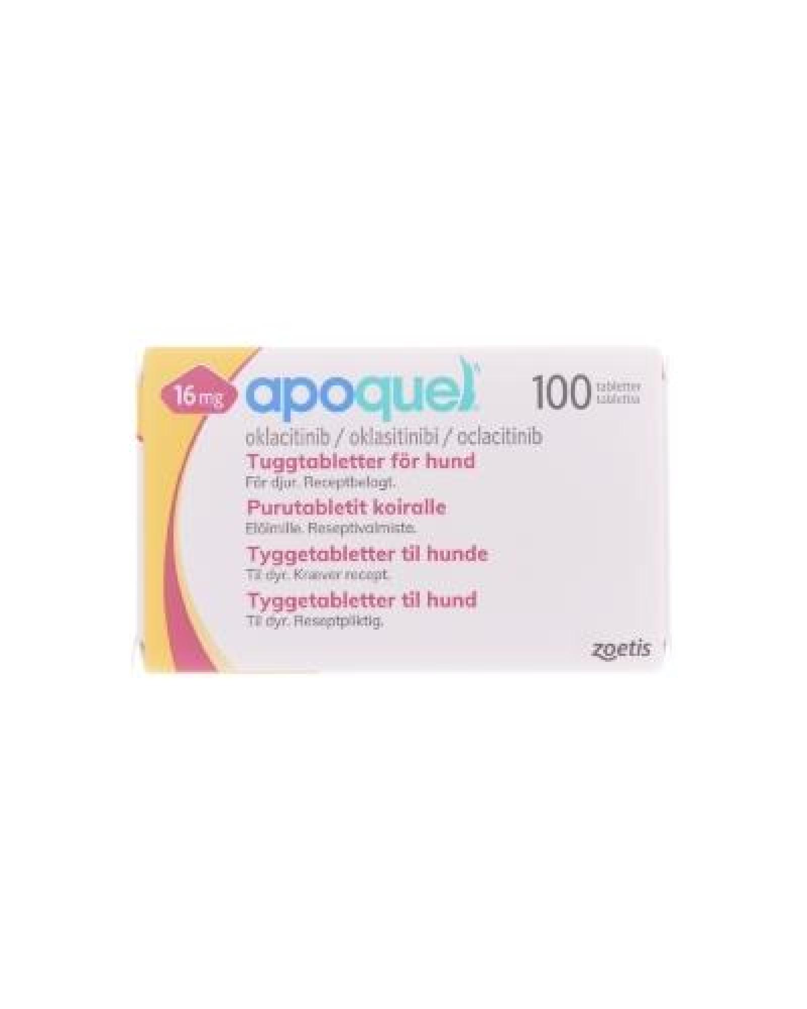 Apoquel 16 mg tyggetabletter til hund 100 stk - Apotek 1