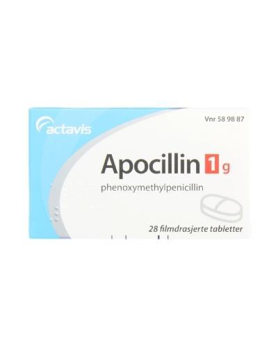 Apocillin 1 g filmdrasjerte tabletter 28stk - Apotek 1