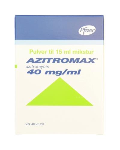 Azitromax 40 mg/ml pulver til mikstur, suspensjon 15ml - Apotek 1