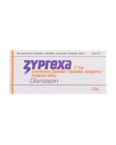 Zyprexa Tablett, drasjert 5 mg 28 stk - Apotek 1