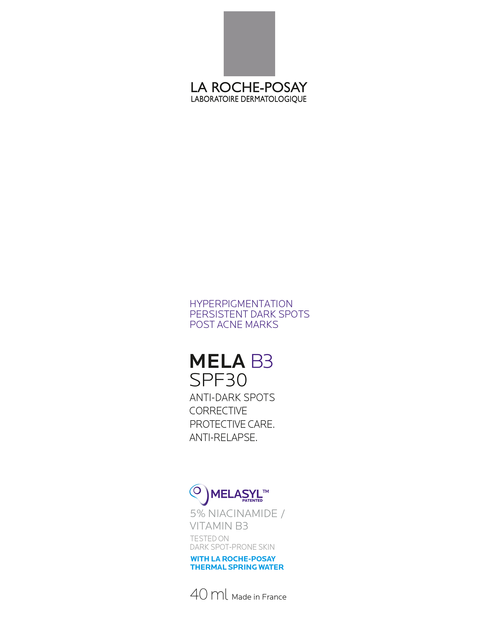 La Roche-Posay MelaB3 SPF30 dagkrem 40 ml - Apotek 1
