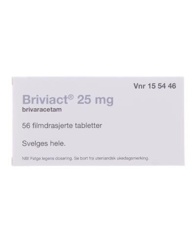 Briviact 2care4 25 mg filmdrasjerte tabletter 56 stk - Apotek 1