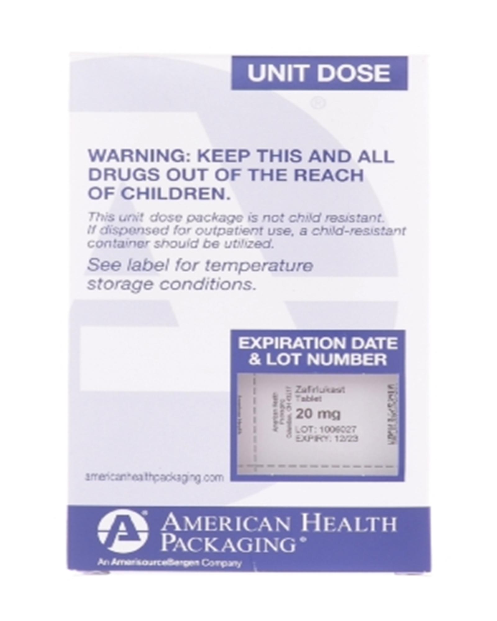 Zafirlukast american health 20mg tabletter 30stk - Apotek 1