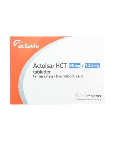 Actelsar HCT Tablett 80 mg/12,5 mg 98 stk - Apotek 1