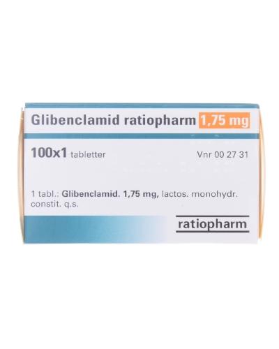 Glibenclamid ratiopharm Tablett 1,75 mg 100stk - Apotek 1