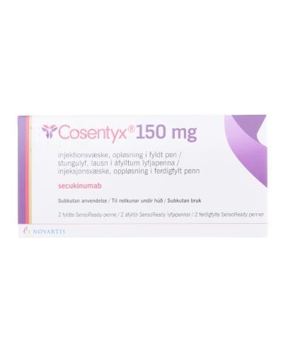 Cosentyx Injeksjonsvæske, oppløsning i ferdigfylt penn 150 mg 2x1 ml ...