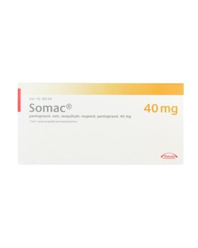 Somac 40 mg enterotabletter blisterpakning, endose 100stk - Apotek 1