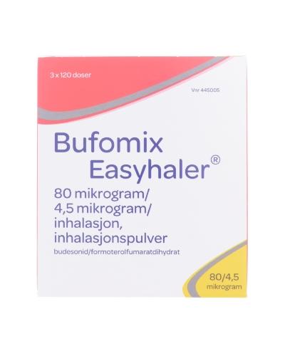 Bufomix Easyhaler 80 mikrog/4,5 mikrog/inhalasjon, inhalasjonspulver ...