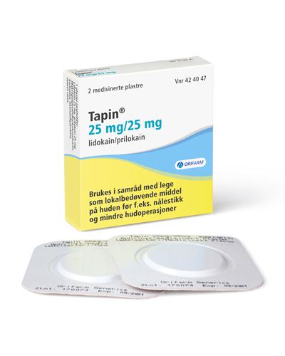 Tapin 25/25 mg medisinert plaster 2 stk - Apotek 1