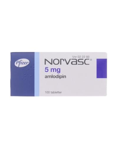 Norvasc Tablett 5 mg 100 stk - Apotek 1