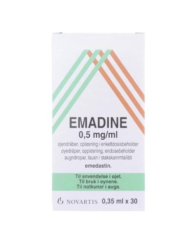 Emadine Øyedråper, oppløsning 0,05 % 30x0,35 ml - Apotek 1