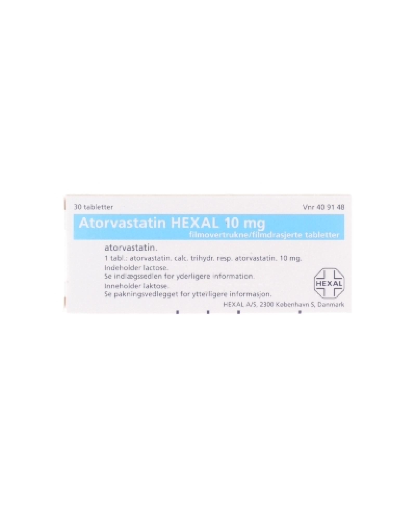 Atorvastatin hexal tab 10mg - Apotek 1