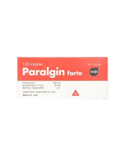 Paralgin Forte 400 mg/30 mg tabletter blisterpakning 100 stk - Apotek 1