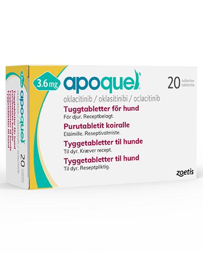 Apoquel 3,6 mg tyggetabletter til hund 20 stk - Apotek 1
