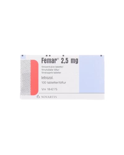 Femar Tablett, filmdrasjert 2,5 mg 100 stk - Apotek 1