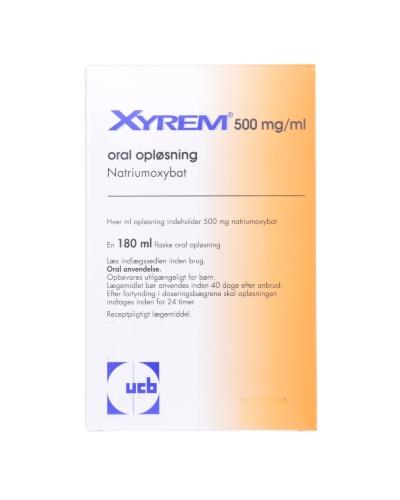 Xyrem Mikstur, oppløsning 500 mg/ml 180 ml - Apotek 1
