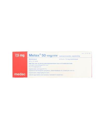 Metex Injeksjonsvæske, oppløsning 50 mg/ml 6x0,15 ml - Apotek 1
