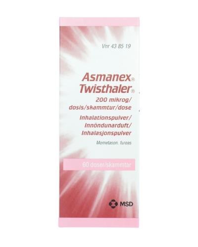 Asmanex Twisthaler Inhalasjonspulver 200 mikrog/dose 60 doser - Apotek 1