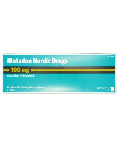 Metadon Nordic Drugs Mikstur, oppløsning 100 mg 7x50 ml - Apotek 1