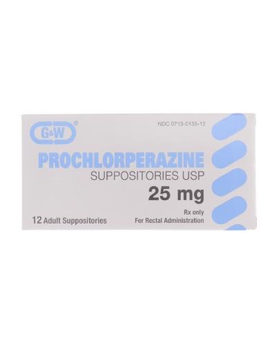 Prochlorperazine g&w 25mg stikkpiller 12stk - Apotek 1