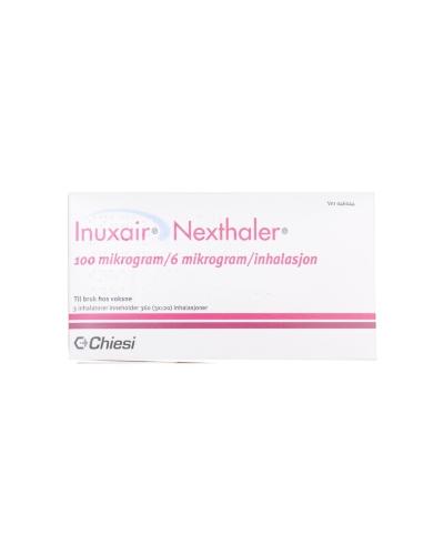Inuxair 100 mikrogram/6 mikrogram inhalasjonspulver 3x120 doser - Apotek 1