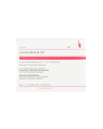 Anticholium 2mg/5ml injeksjon 5x5 ml - Apotek 1