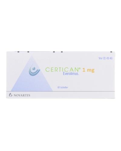 Certican Tablett 1 mg 60 stk - Apotek 1