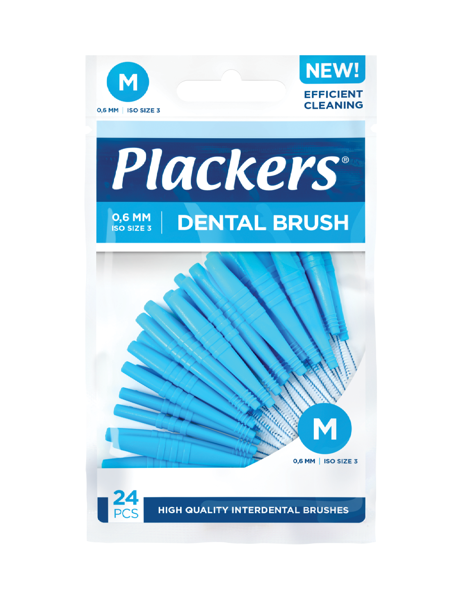 Plackers Dental Brush mellomromsbørste 0,6 mm M 24stk - Apotek 1