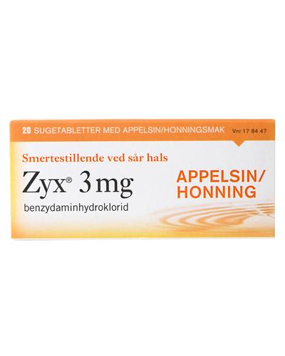 Zyx 3 mg sugetabletter appelsin og honning 20 stk - Apotek 1